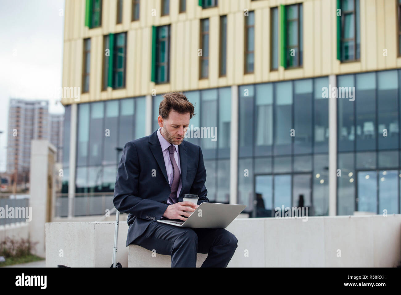 Working In The City Stock Photo - Alamy