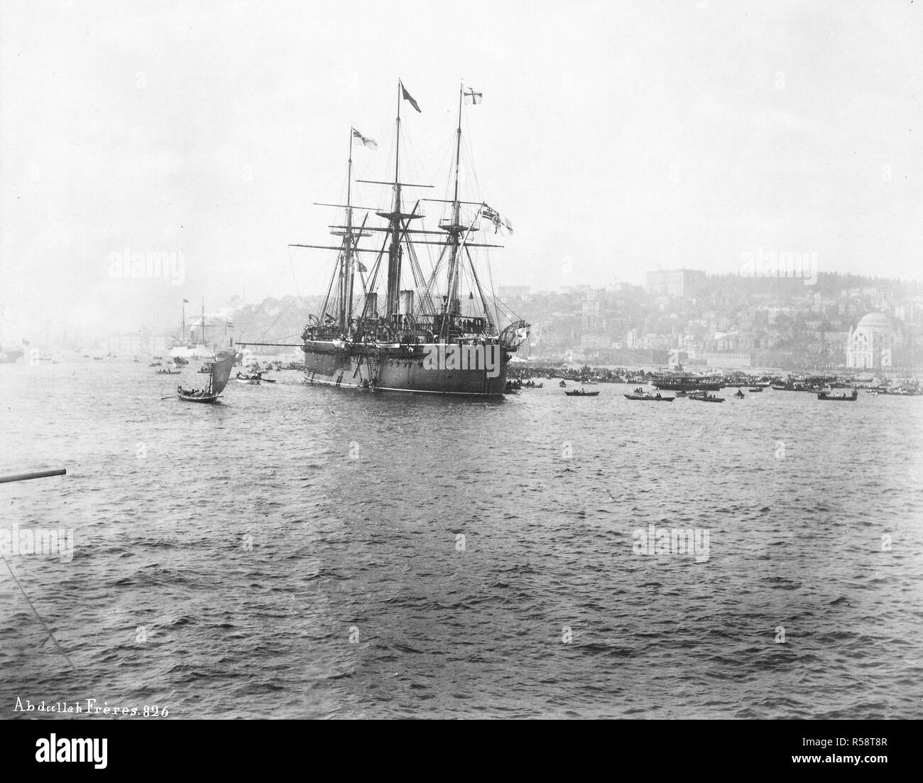 Warship Kaiser on which Kaiser Wilhelm II of Germany came to Istanbul ...