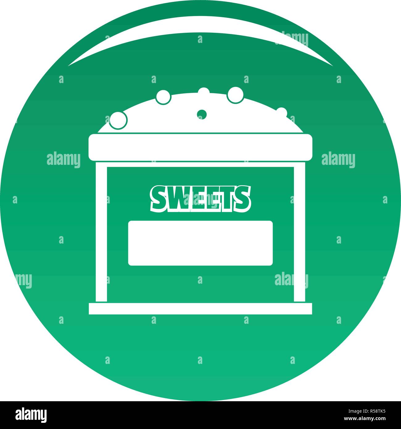 Sweets selling icon. Simple illustration of sweets selling vector icon ...