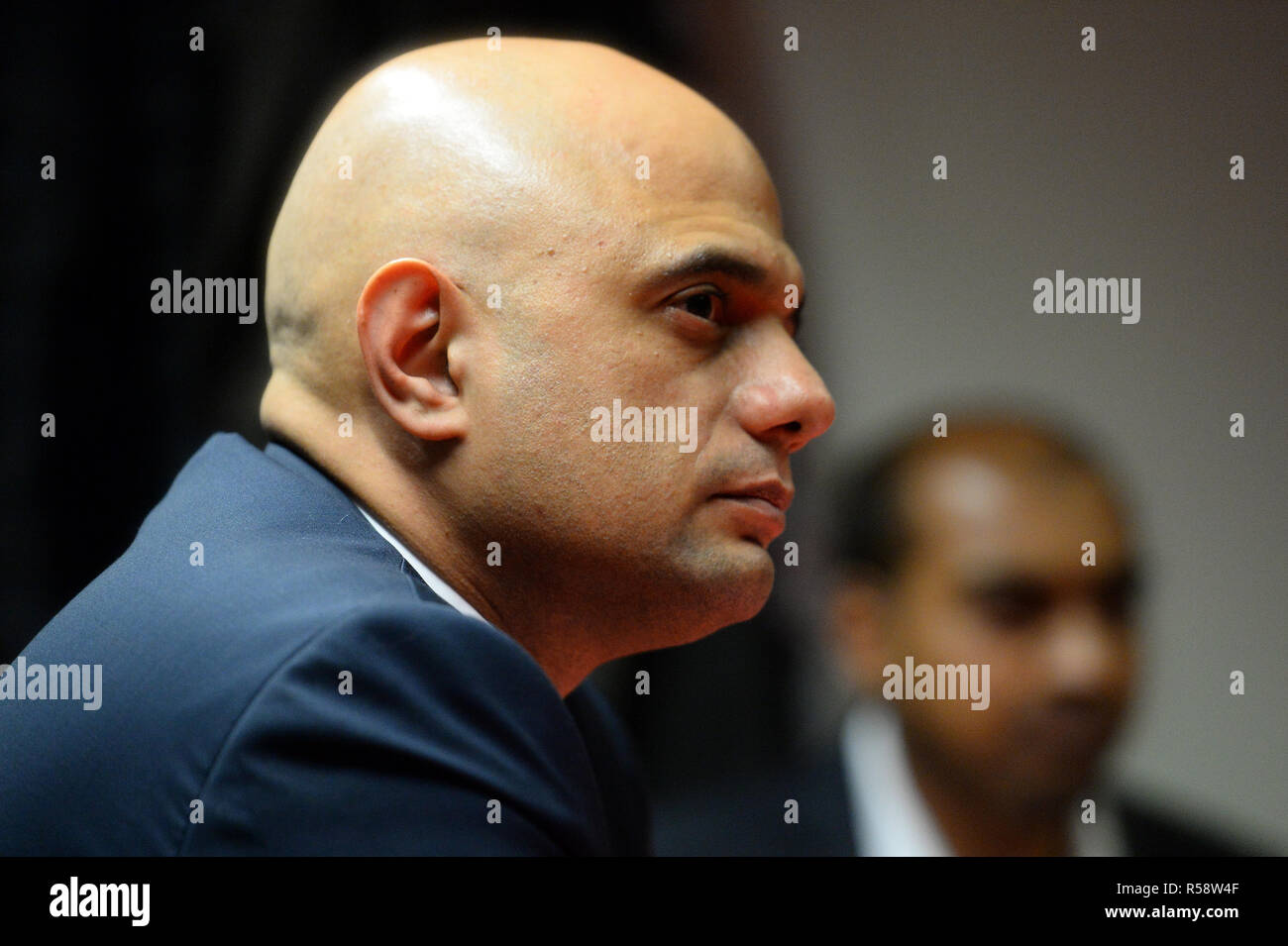 Embargoed to 0001 Saturday December 01 Home Secretary Sajid Javid ...