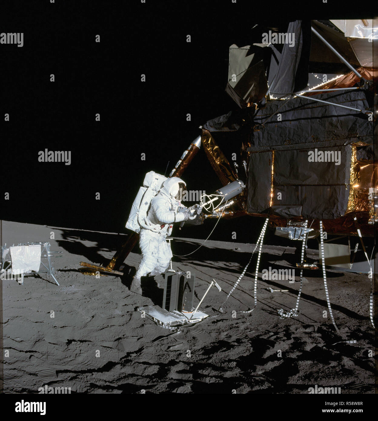 AS12-46-6790 (19 Nov. 1969) --- Astronaut Alan L. Bean, lunar module ...