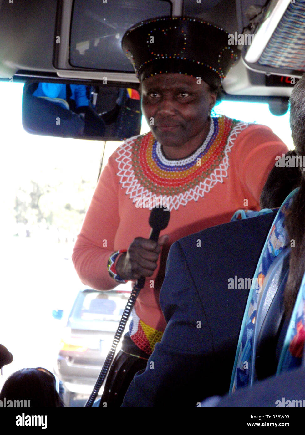 Patricia Matolengwe briefs members of the press before arriving at the ...