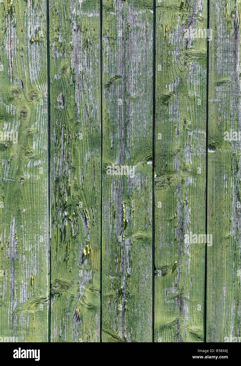 Green painted wood planks Stock Photo - Alamy