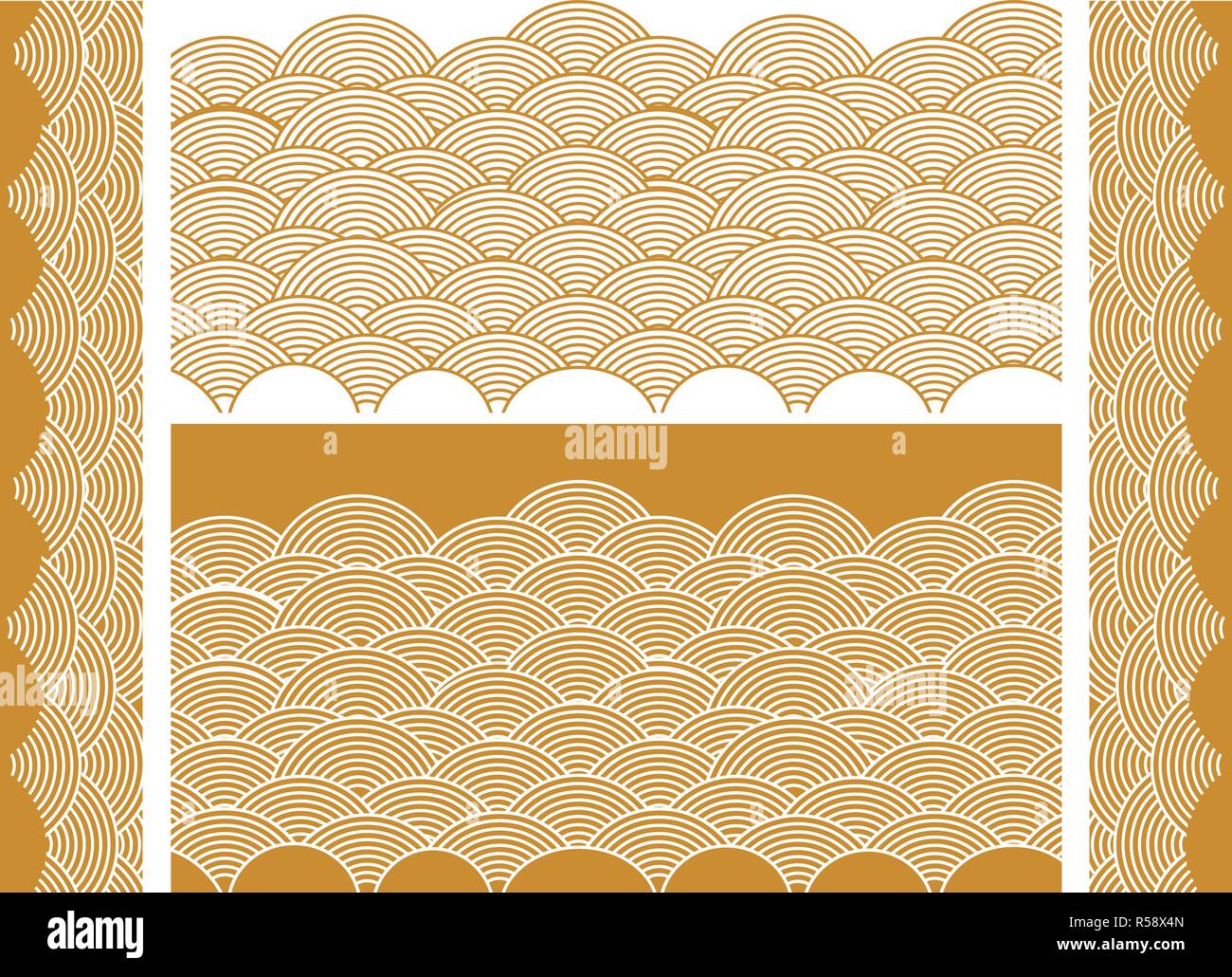 Vector Oriental curve wave pattern background Stock Vector Image & Art ...