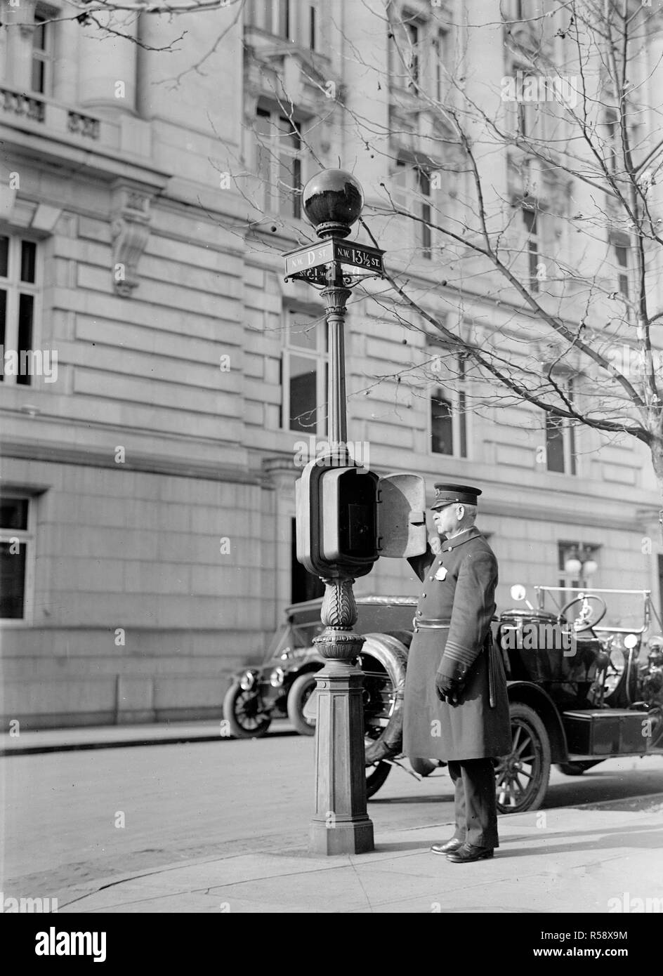Early 1900s America - Police Call Box on D Street in Washington D.C. ca ...