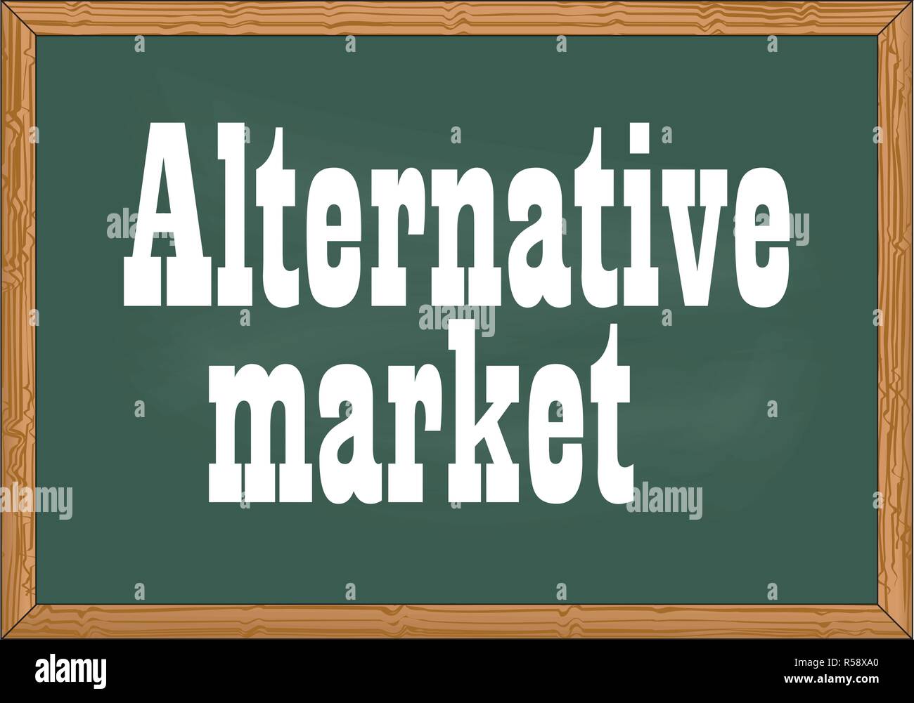 Alternative market chalkboard notice Vector illustration for design ...
