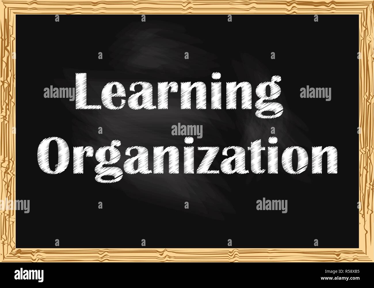 Learning organization blackboard business notice Vector illustration ...
