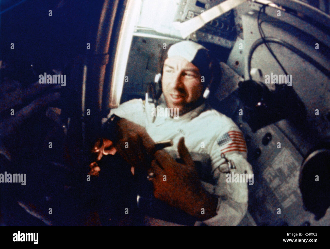 (21-27 Dec. 1968) --- Astronaut James A. Lovell Jr., command module ...