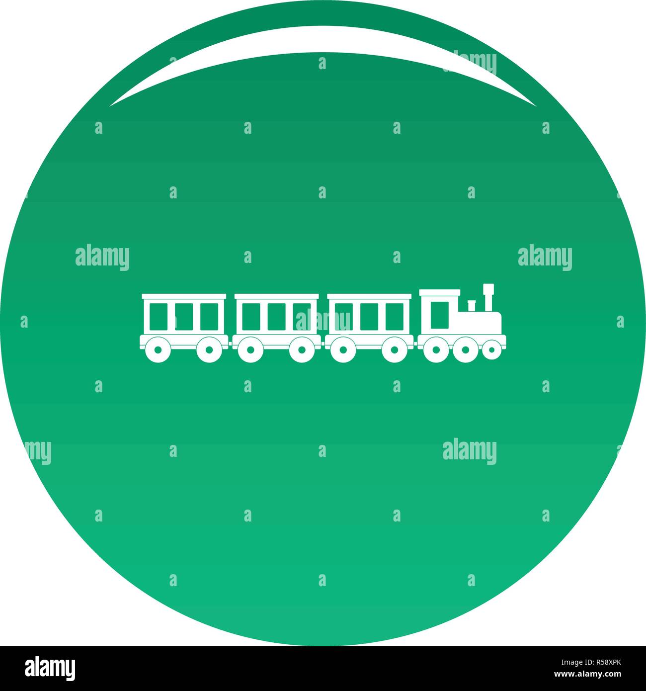 Passenger train icon. Simple illustration of passenger train vector ...
