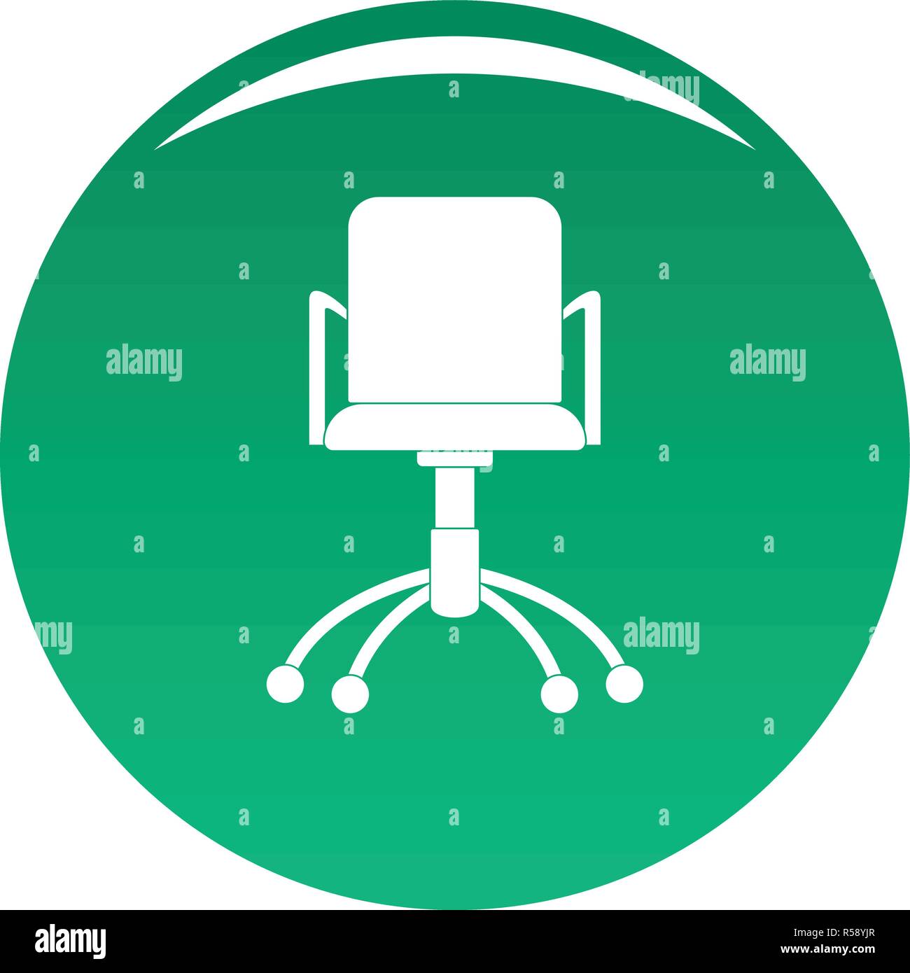 Computer chair icon. Simple illustration of computer chair vector icon ...