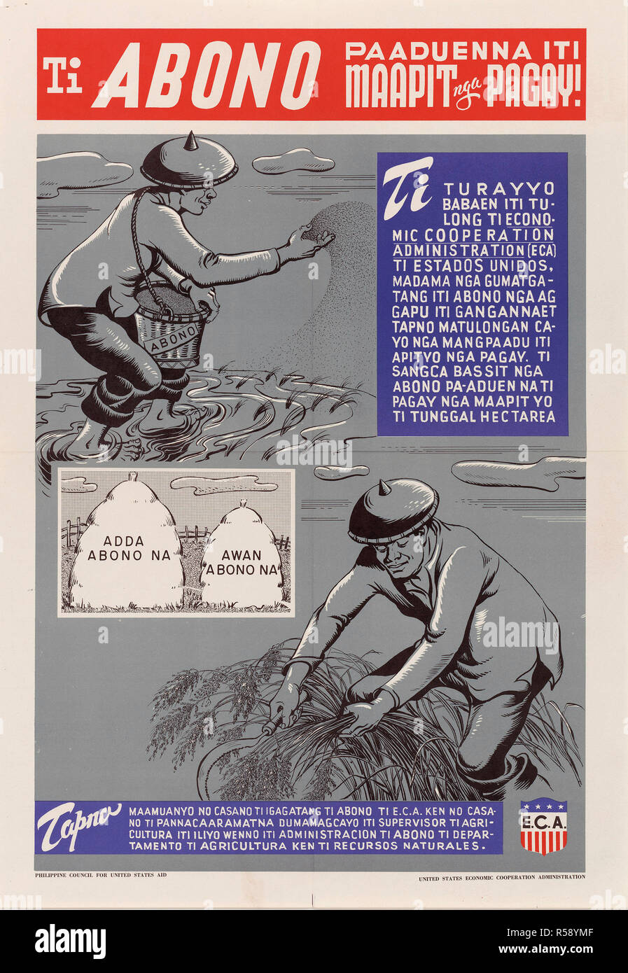 8/23/1951 - U.S. Propaganda Posters in 1950s Asia - ECA - Fertilizer ...