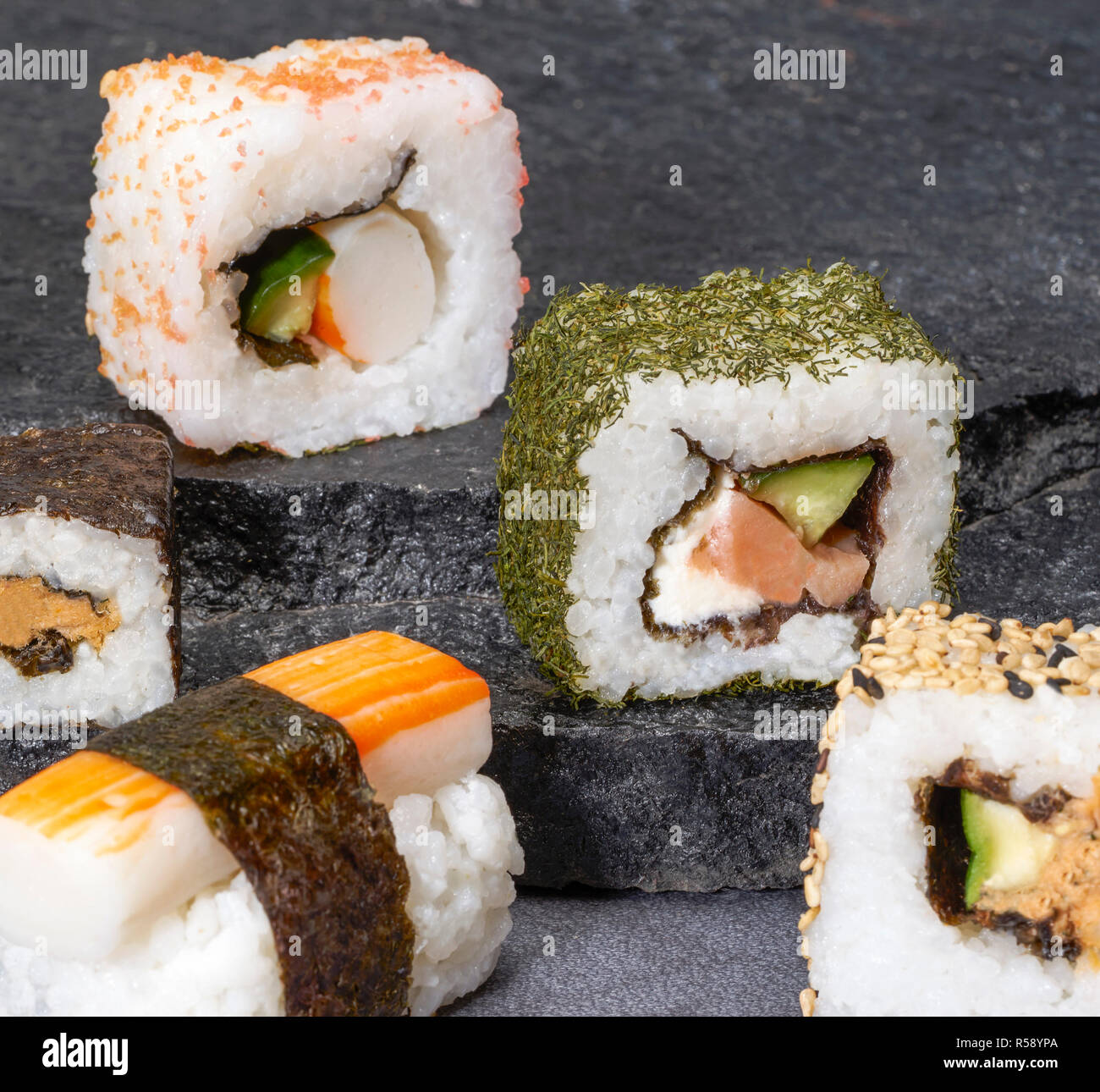 sushi dish variation Stock Photo - Alamy