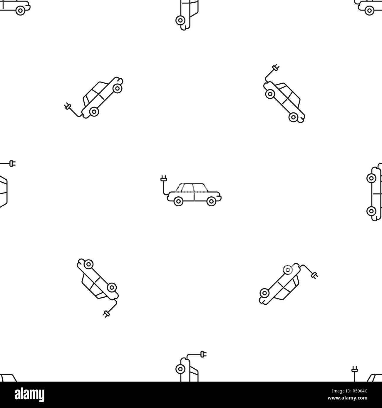 Electric car pattern seamless vector repeat geometric for any web design Stock Vector Image ...