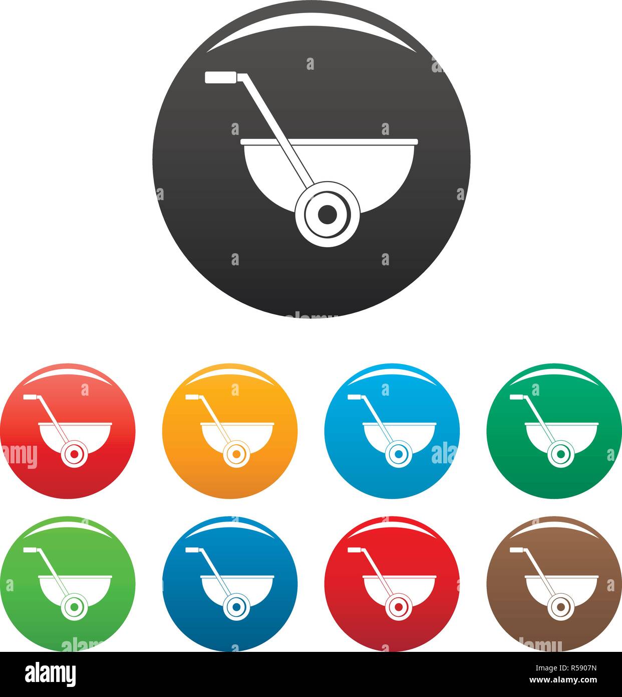 Wheel barrow ride Stock Vector Images - Alamy