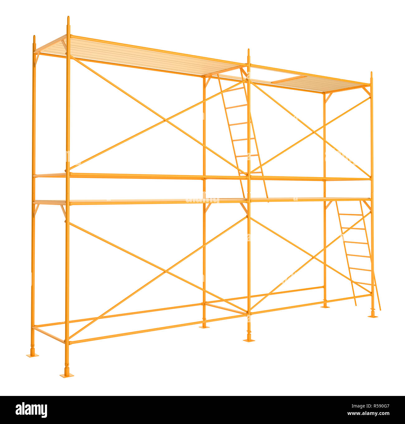 Scaffold isolated on white background Stock Photo - Alamy