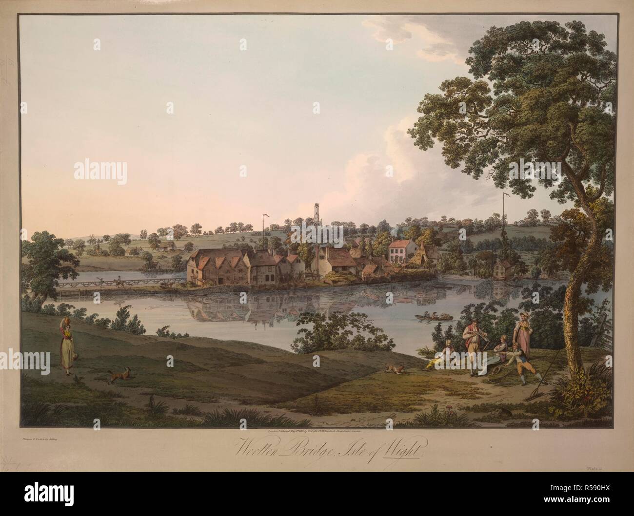 Wootton Bridge, on the north coast of the Isle of Wight. Workers with ...