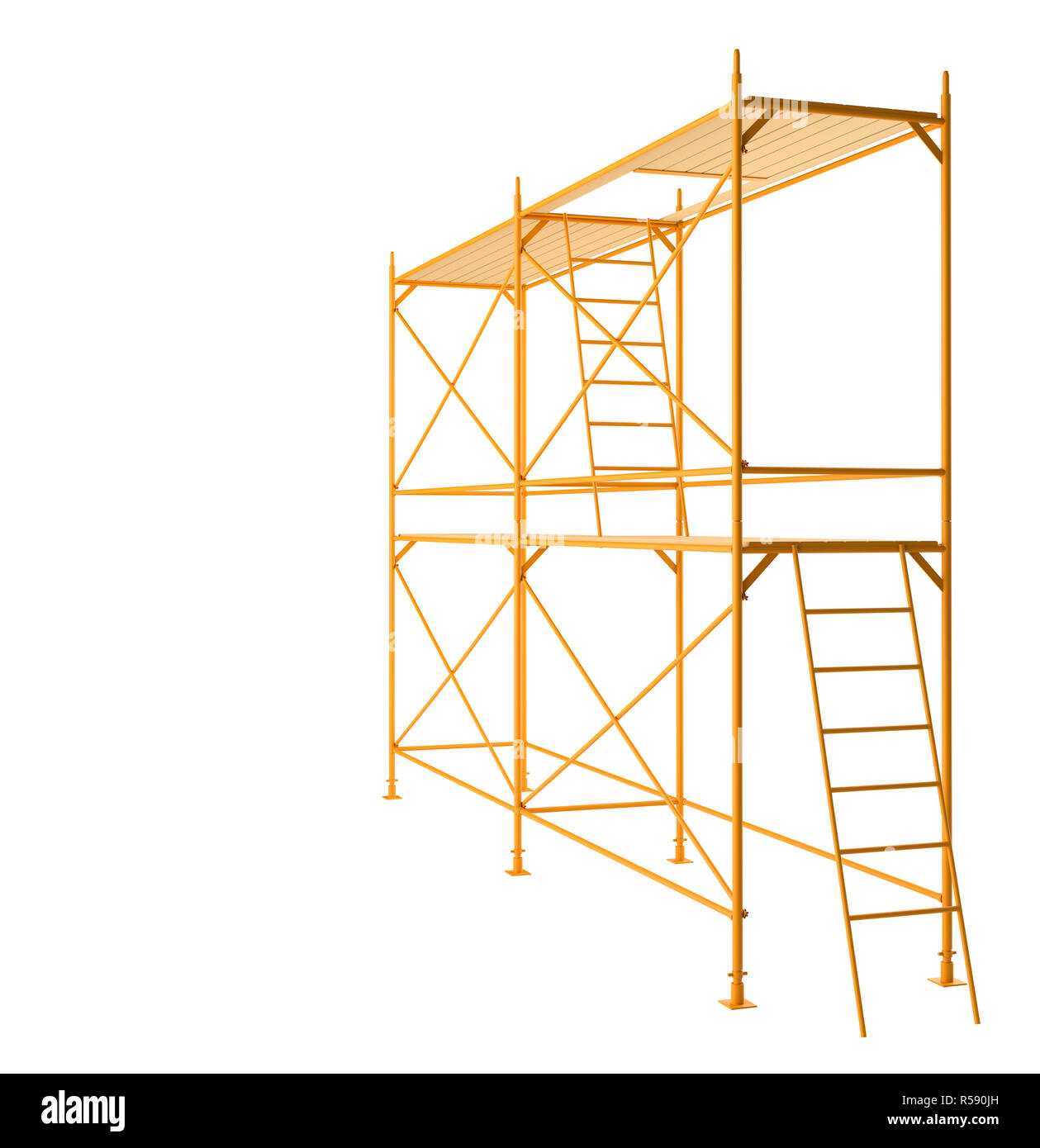 Scaffold isolated on white background Stock Photo - Alamy