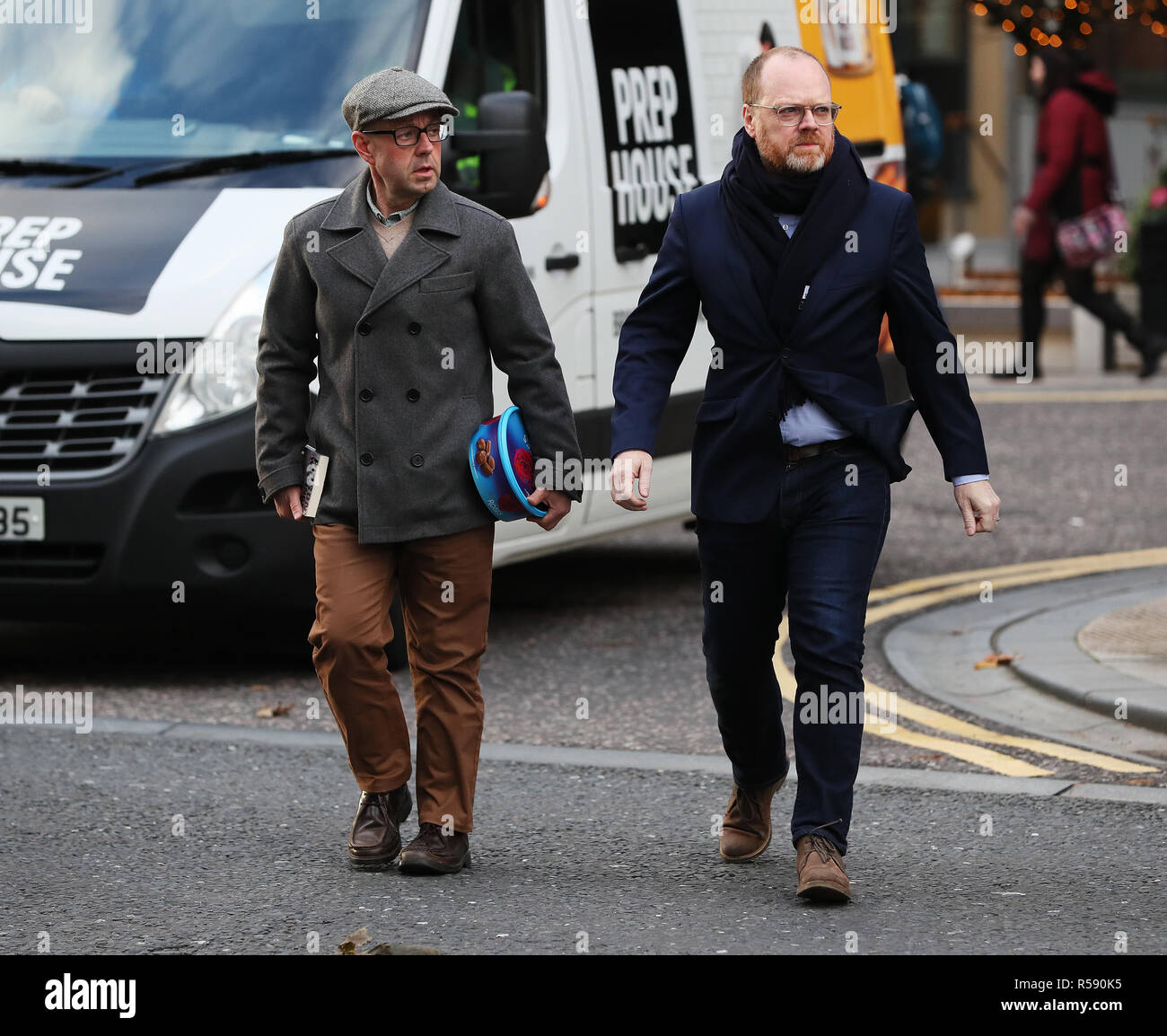 Journalists Barry McCaffrey (left) and Trevor Birney arrive Musgrave ...