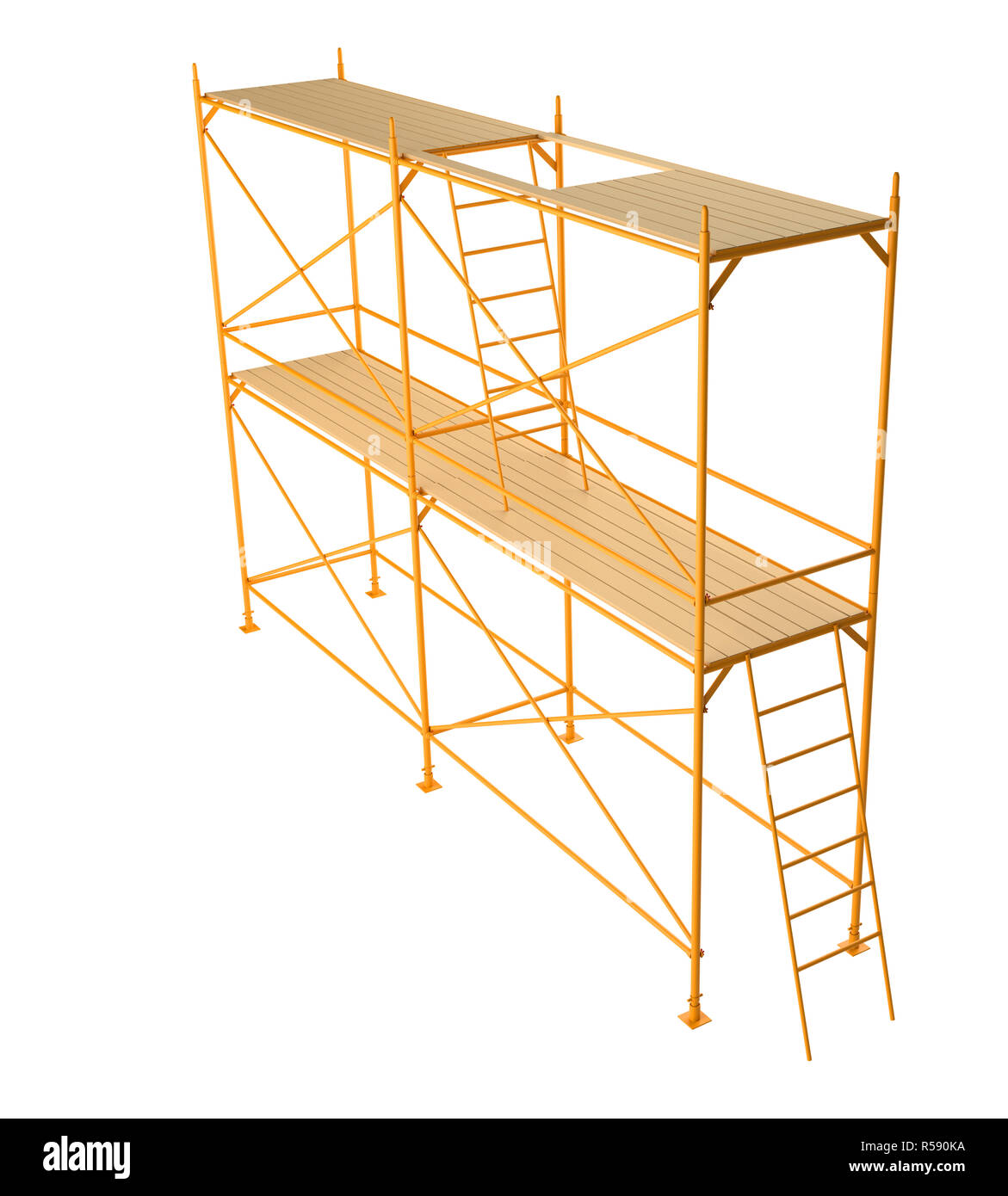 Scaffold isolated on white background Stock Photo - Alamy