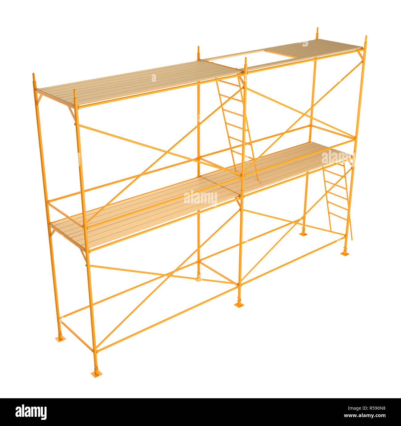 Scaffold isolated on white background Stock Photo - Alamy