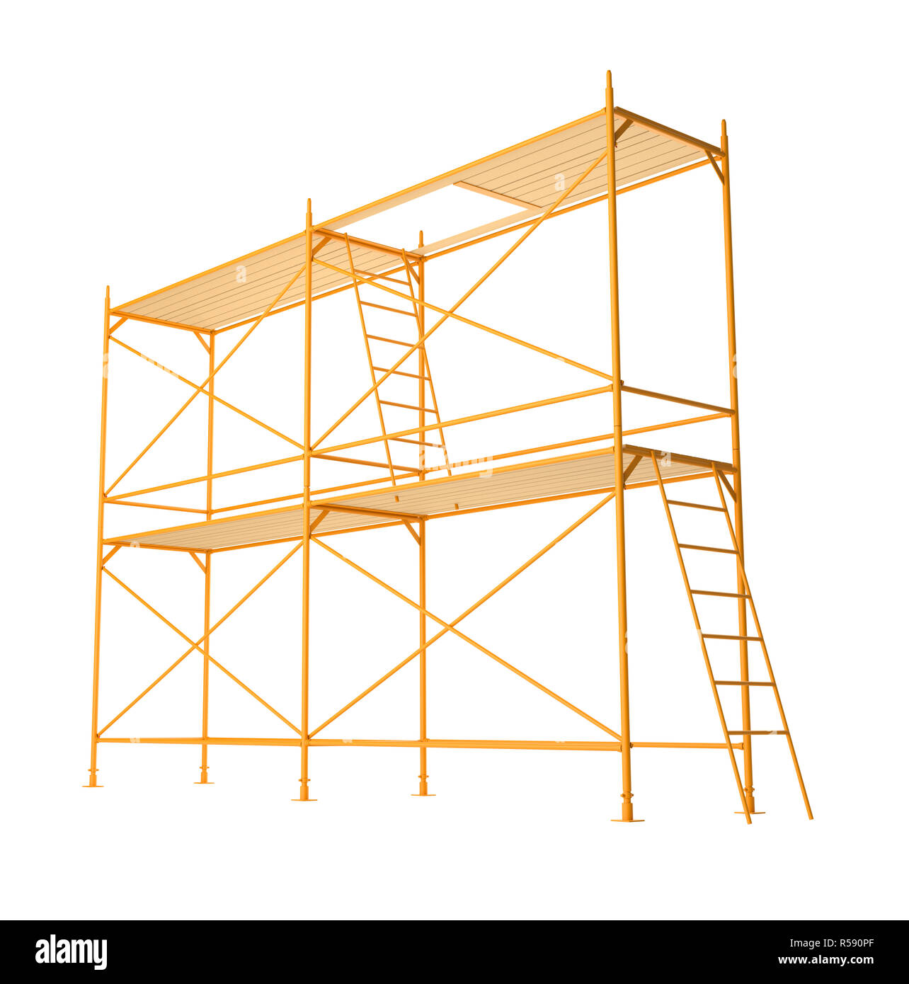 Scaffold isolated on white background Stock Photo - Alamy