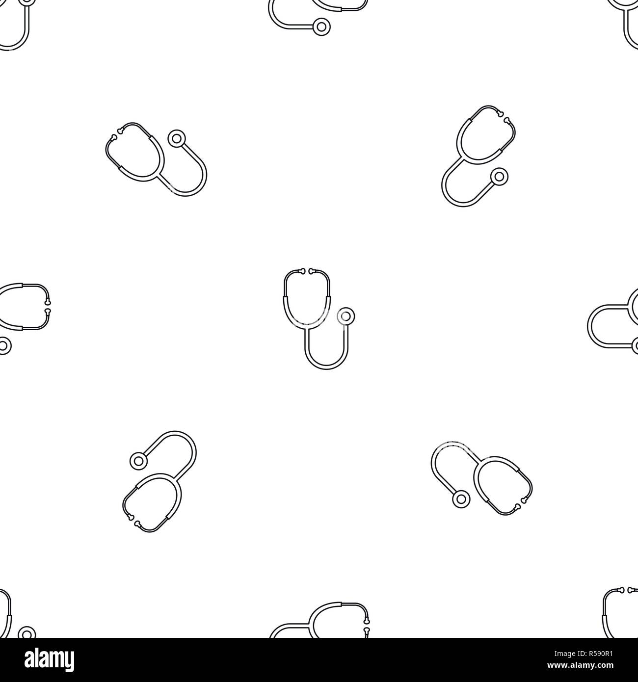 Stethoscope pattern seamless vector repeat geometric for any web design ...
