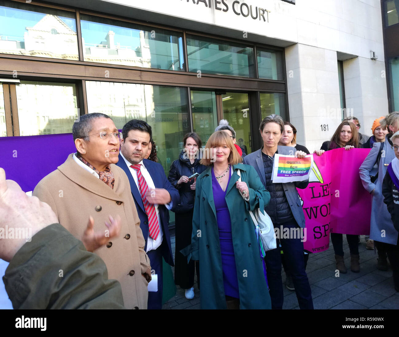 Labour activist Linda Bellos (left) and Venice Allen outside ...