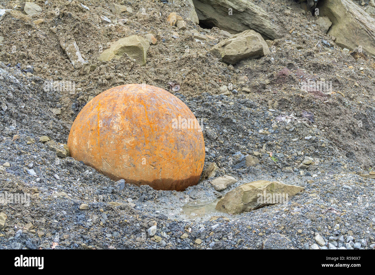 rusty metal ball Stock Photo - Alamy