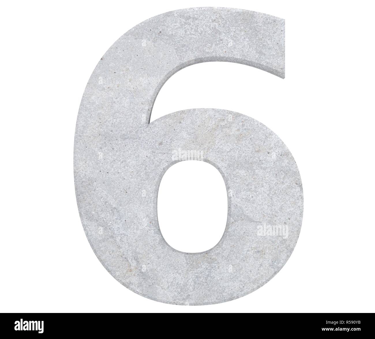 3D rendering concrete number 6 six. 3D render Illustration Stock Photo ...