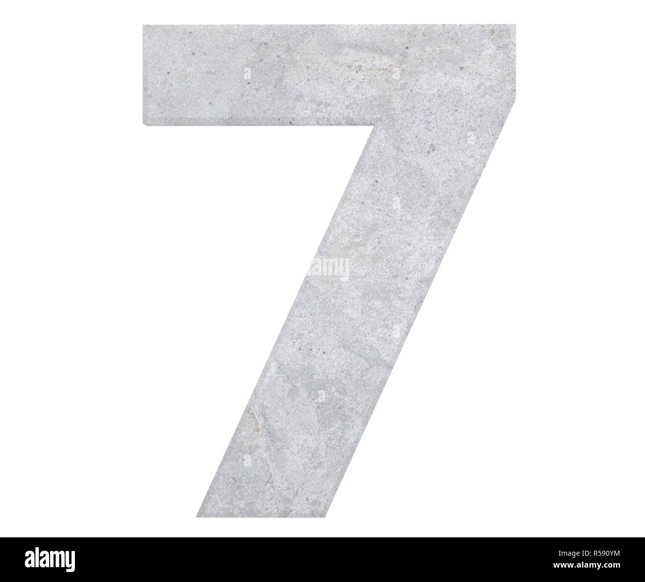 3D rendering concrete number 7 seven. 3D render Illustration Stock ...