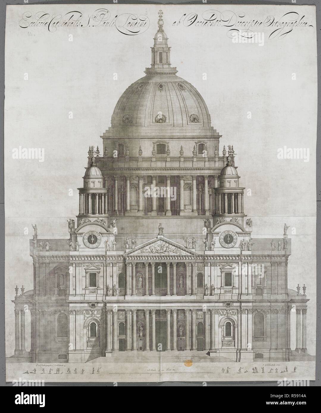 A view of St. Paul's Cathedral in London from the west . Ecclesiae ...