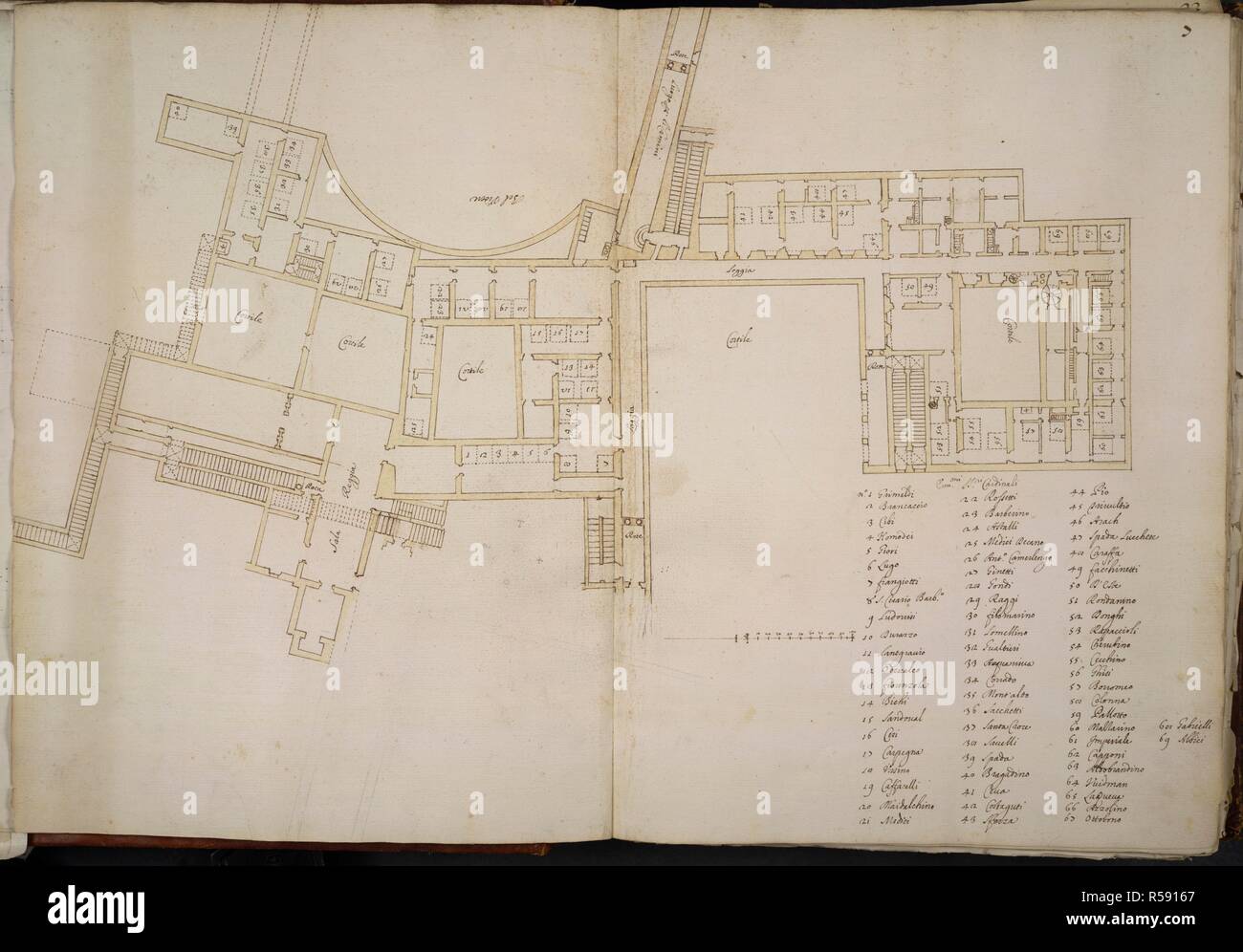 Plan of a church. A collection of about one hundred maps and plans o ...