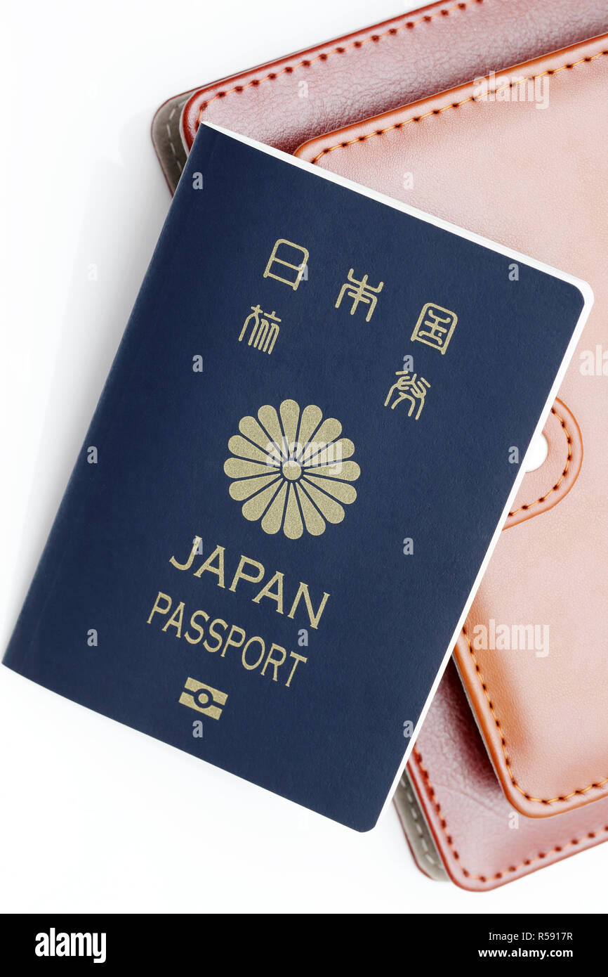 japanese passport isolated on white backgroundã€€ Stock Photo - Alamy