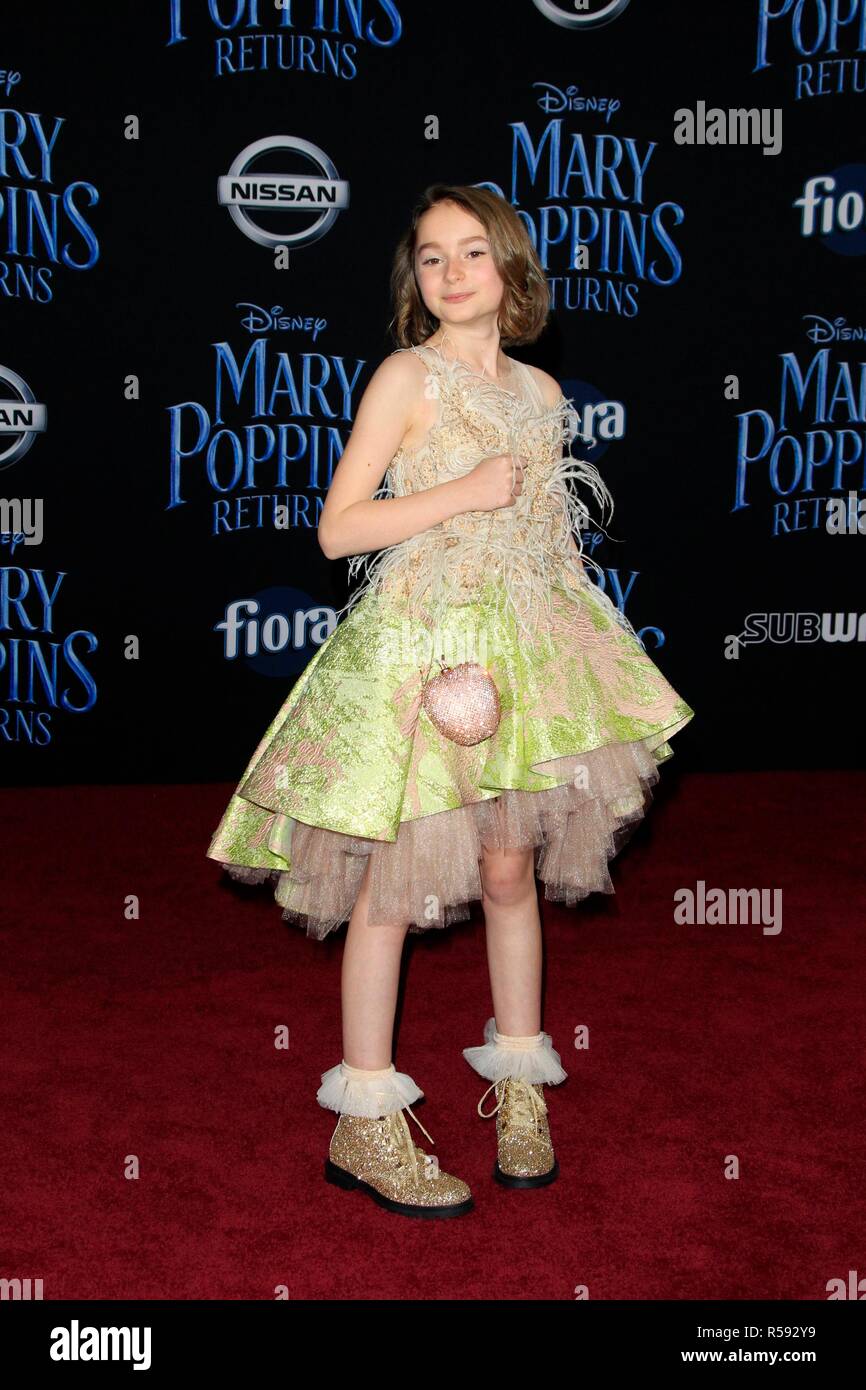 Los Angeles, CA, USA. 29th Nov, 2018. Pixie Davies at arrivals for MARY ...