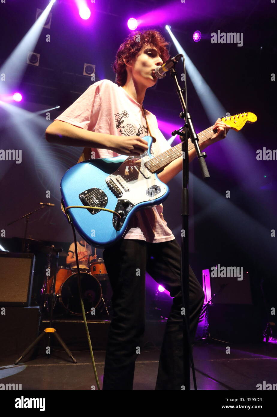 London, UK. 28th Nov, 2018. Canadian band Calpurnia, fronted by the TV ...