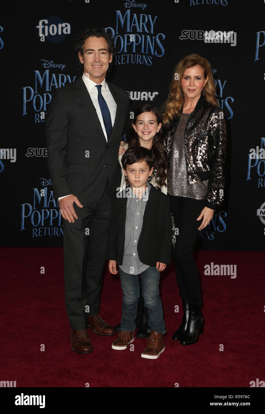 HOLLYWOOD, CA - NOVEMBER 29: John Fortson, Abby Ryder Fortson, Christie ...