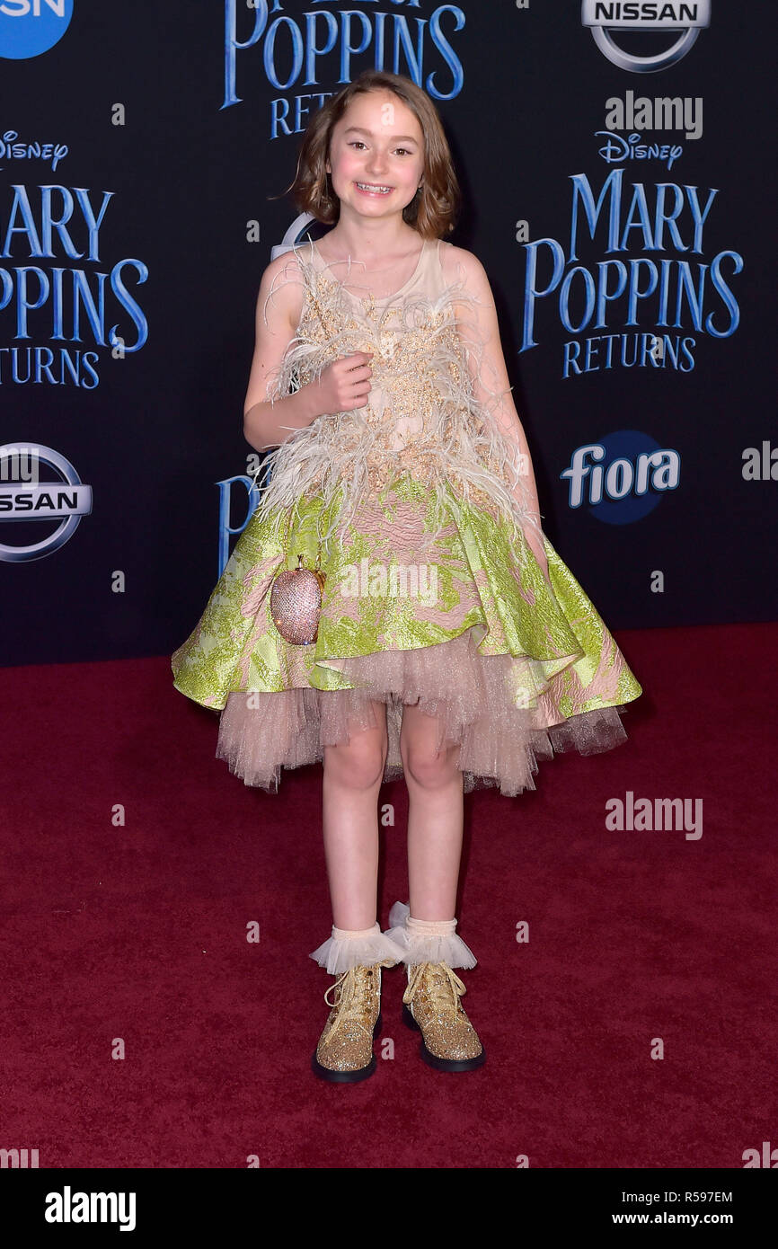 Los Angeles, USA. 29th Nov, 2018. Pixie Davies attending the premiere ...