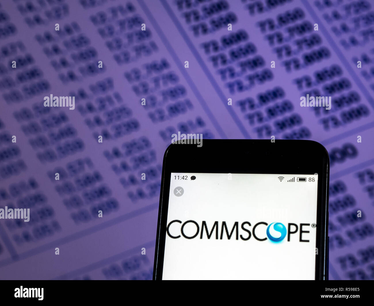 November 30, 2018 - Kiev, Ukraine - CommScope Company logo seen ...