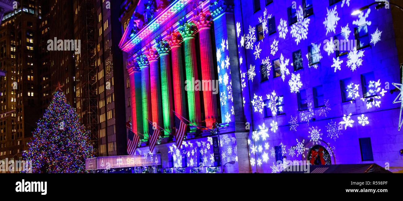 NYSE Christmas Tree at a public appearance for 2018 New York Stock ...