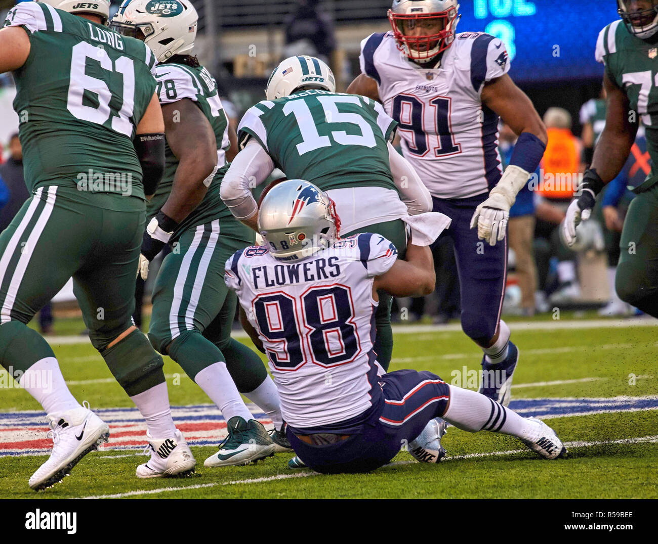 East Rutherford, New Jersey, USA. 25th Nov, 2018. New York Jets ...