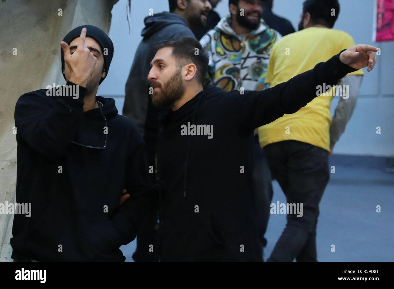 Tehran, Iran. 30th Nov, 2018. Icy monkey GRAFFITI, DJ, FPV DRONE RACING ...