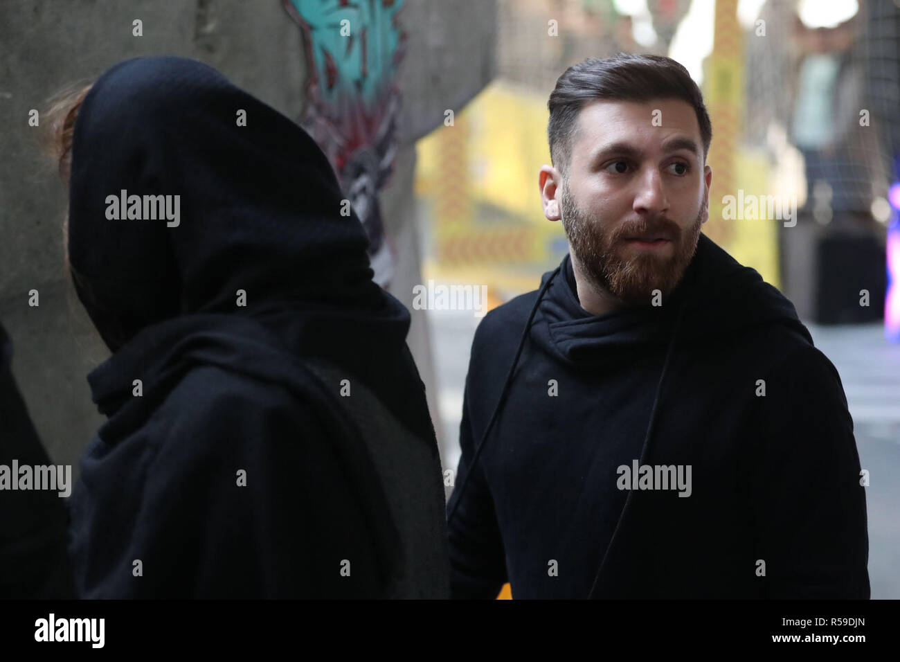 Tehran, Iran. 30th Nov, 2018. Icy monkey GRAFFITI, DJ, FPV DRONE RACING ...