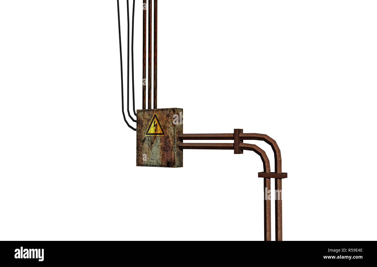 electric box with wires free Stock Photo - Alamy