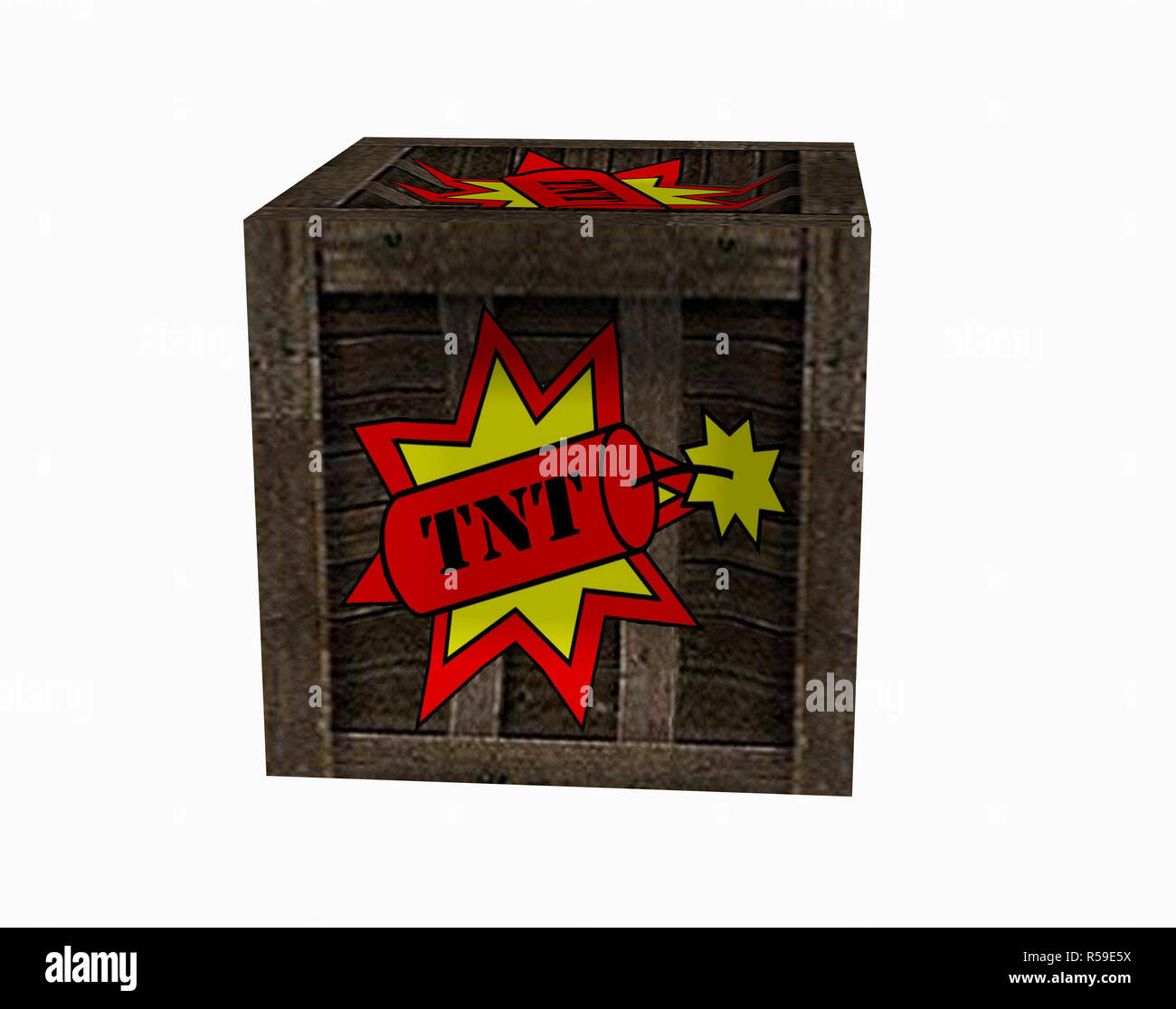 Wooden box cartoon hi-res stock photography and images - Alamy