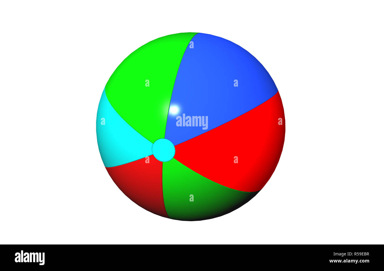 colorful beach ball isolated Stock Photo - Alamy