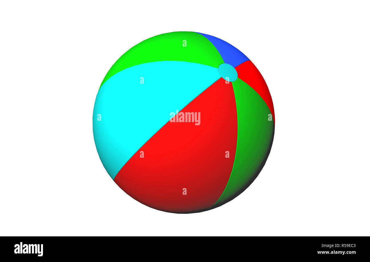 colorful beach ball isolated Stock Photo - Alamy