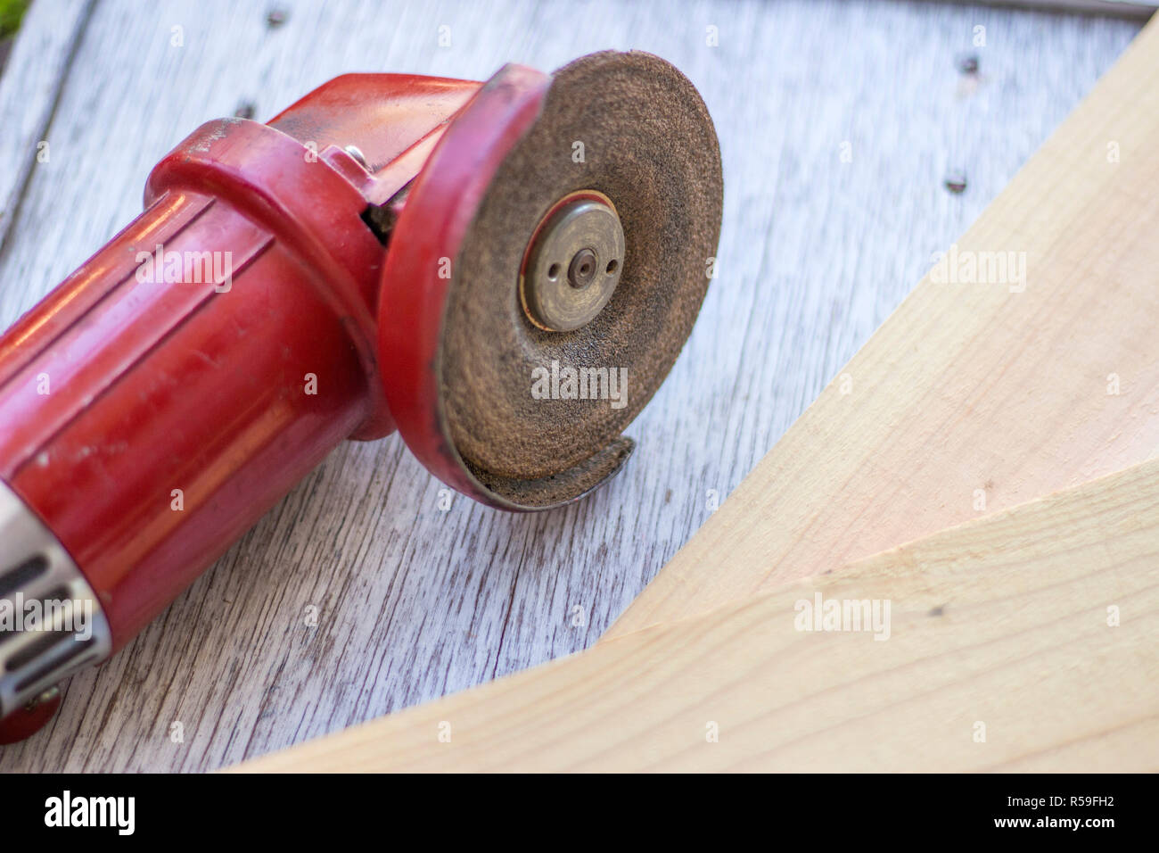 Carpentry Tools, electric sander Stock Photo - Alamy