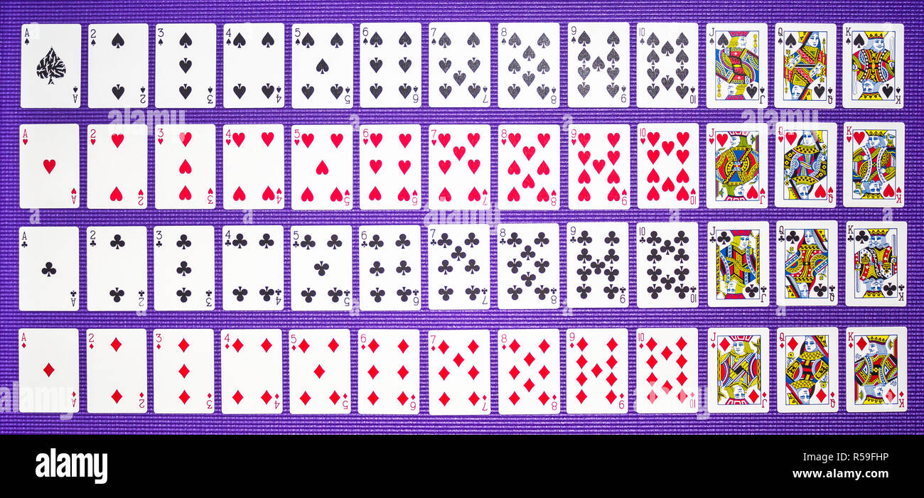 Rows of playing cards Stock Photo - Alamy