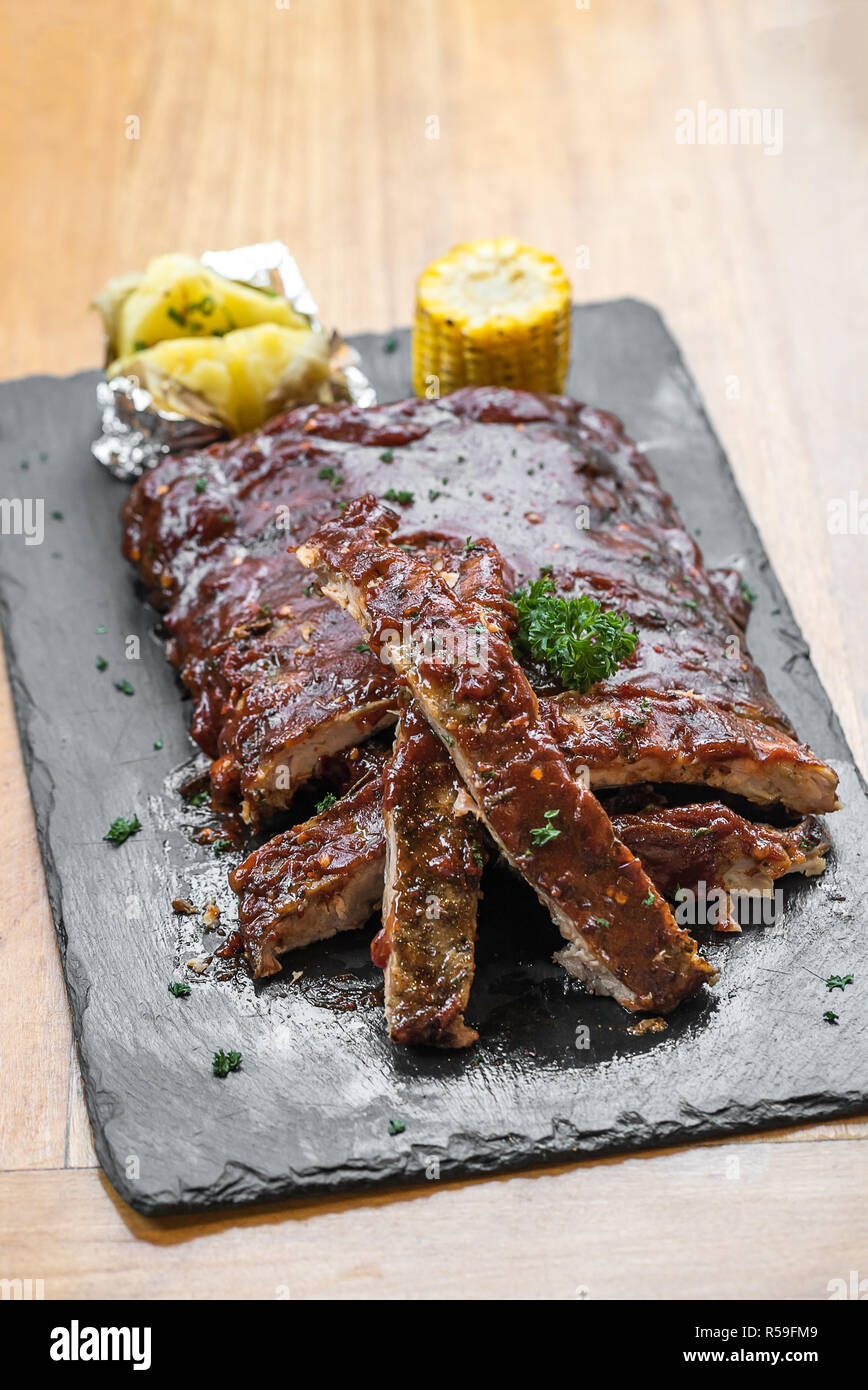 Slab barbecue baby back ribs hi-res stock photography and images - Alamy
