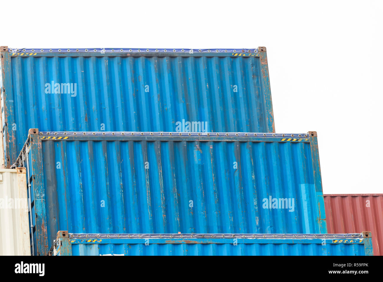 Cargo Containers Stack Stock Photo - Alamy